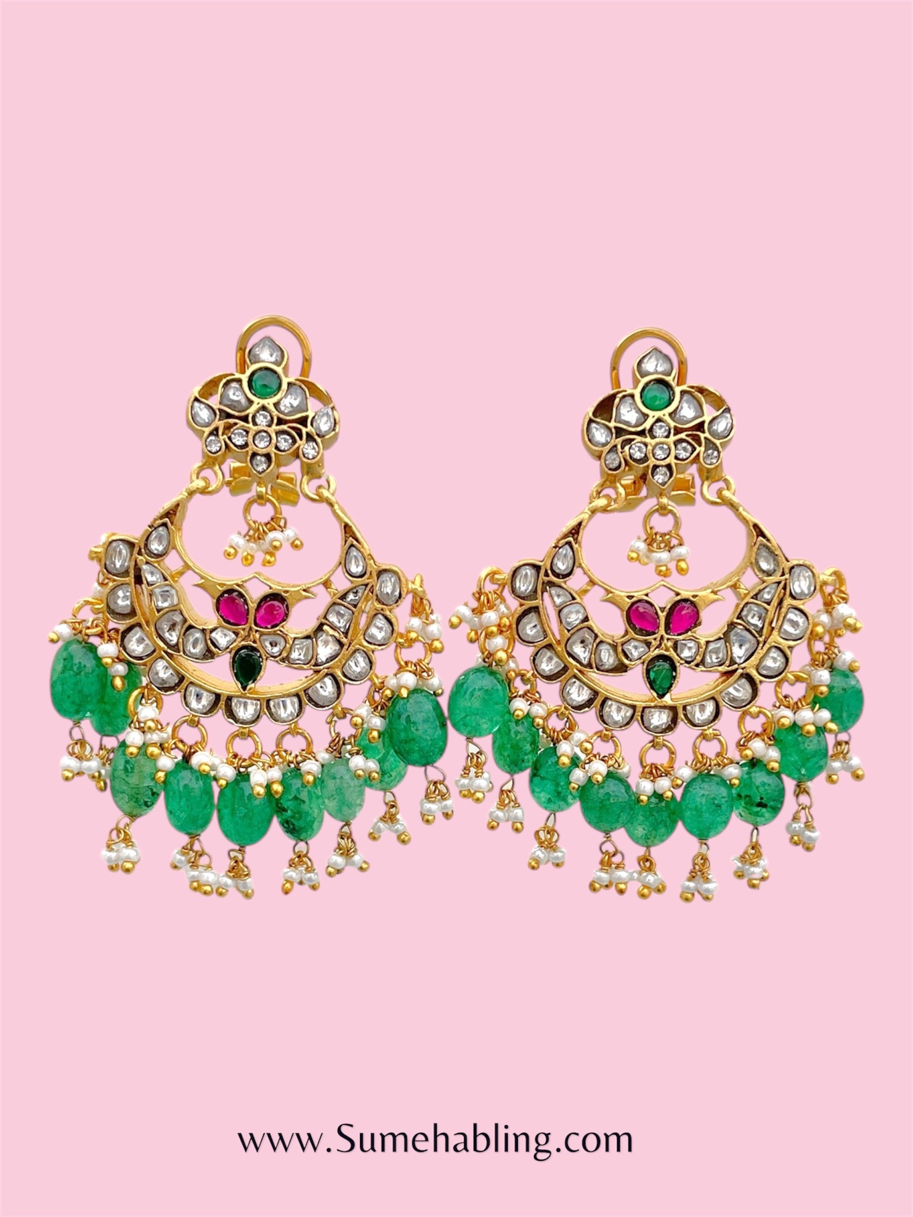 Pernika Chandbali Earrings – SumehaBling